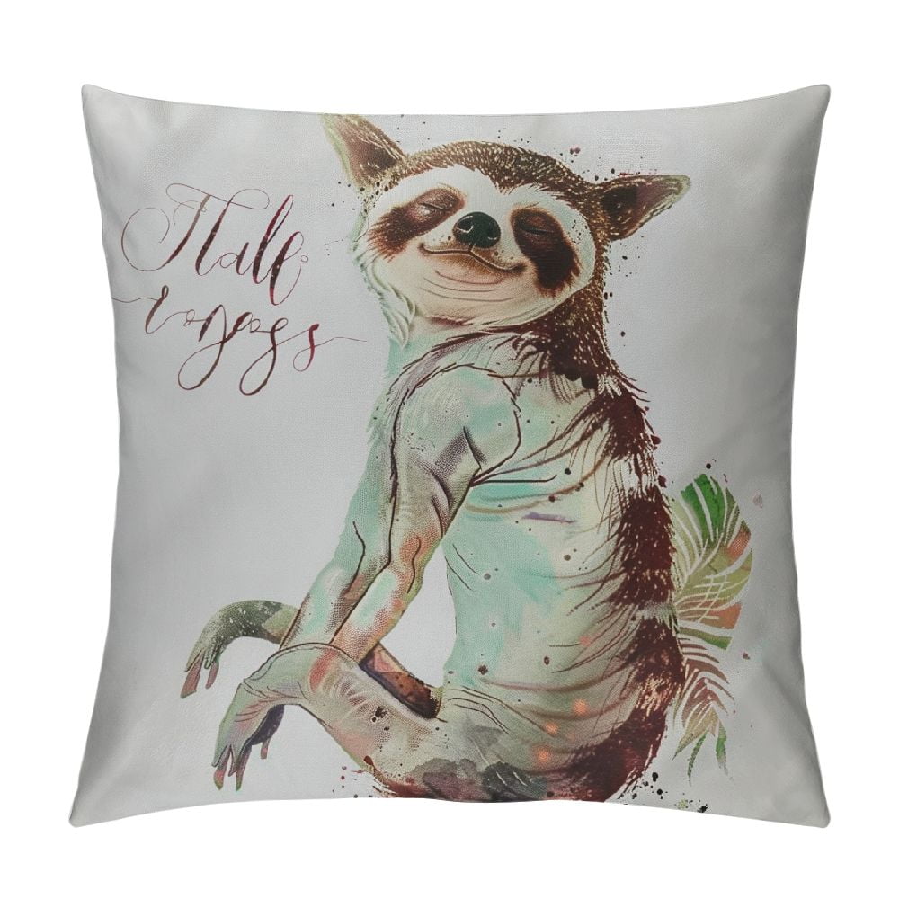 Nawypu Inspirational Quote Spirit Animal Sloth Pillow Case,Decorate ...