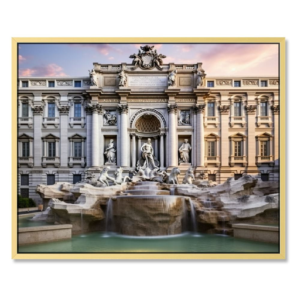 Nawypu Italy Rome Trevi Fountain Pictures Canvas Wall Art Landscape ...