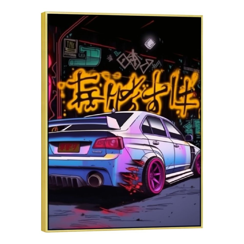 Nawypu JDM WRX Sti Car Poster White Punk Canvas Art Poster and Wall Art Picture Print Bedroom ...