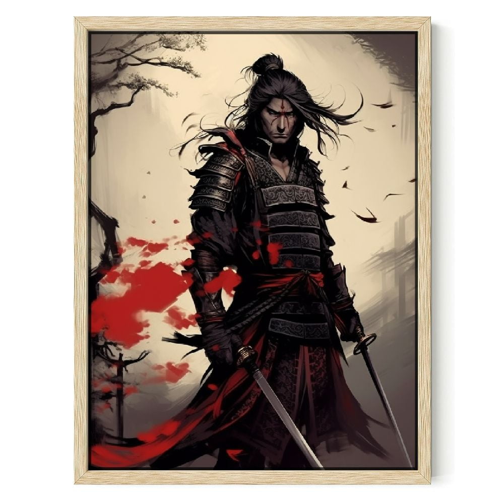 Nawypu Japanese Samurai Wall Art Samurai Bushido Pictures Wall Decor ...