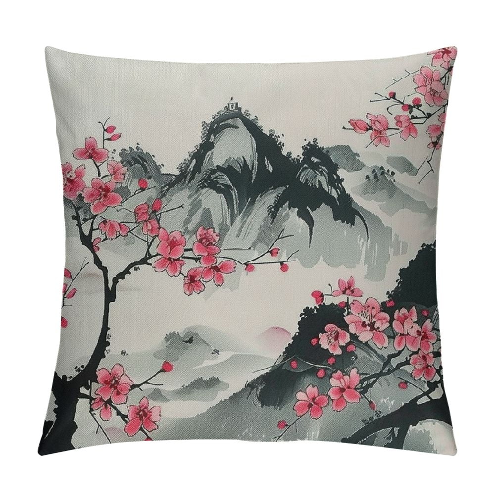 Awypu Japanese Style Throw Pillow Cover,Japanese Ukiyoe Cushion Case ...