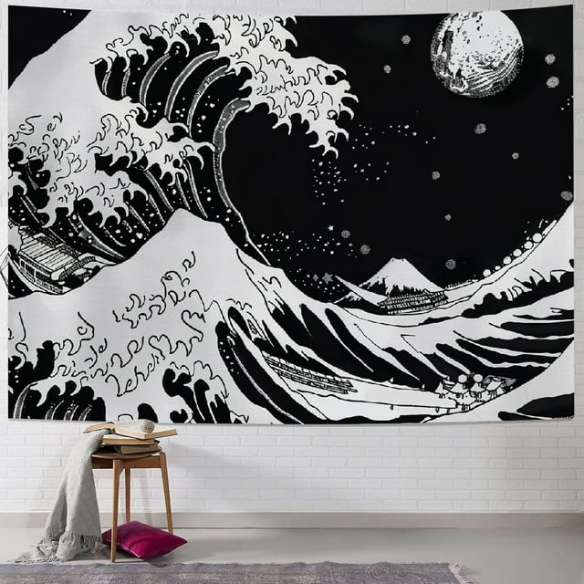 Nawypu Japanese Wave Tapestry,Kanagawa Great Wave Wall Tapestry, Wave ...