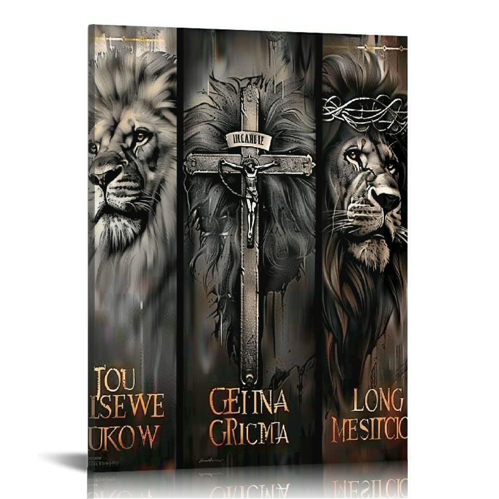 Nawypu Jesus Decor Wall Art Christian Religious Painting Canvas Cross ...