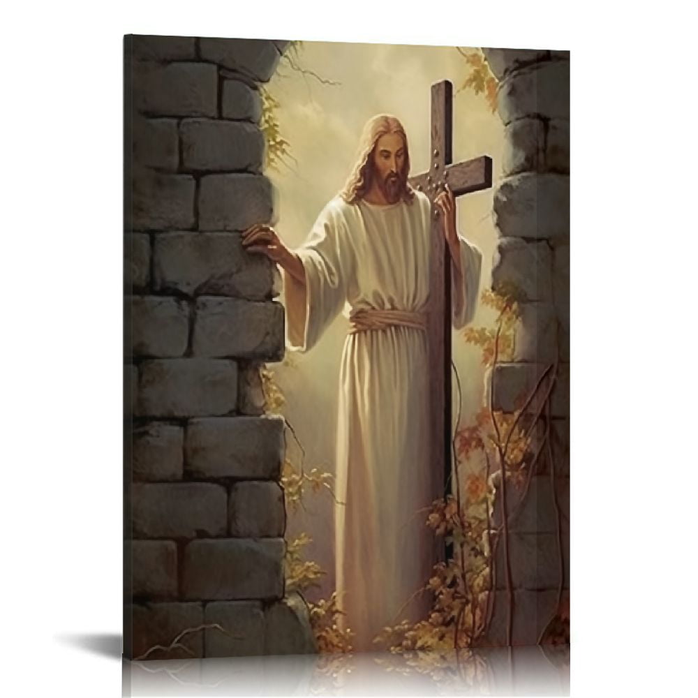Nawypu Jesus Is Knocking At The Door Poster Canvas Wall Art HD Printing ...