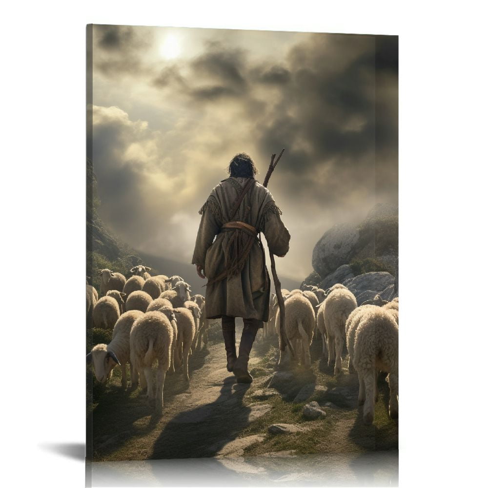 Nawypu Jesus Runs to Rescue the Lost Lamb - Stunning 3-Panel Painting ...