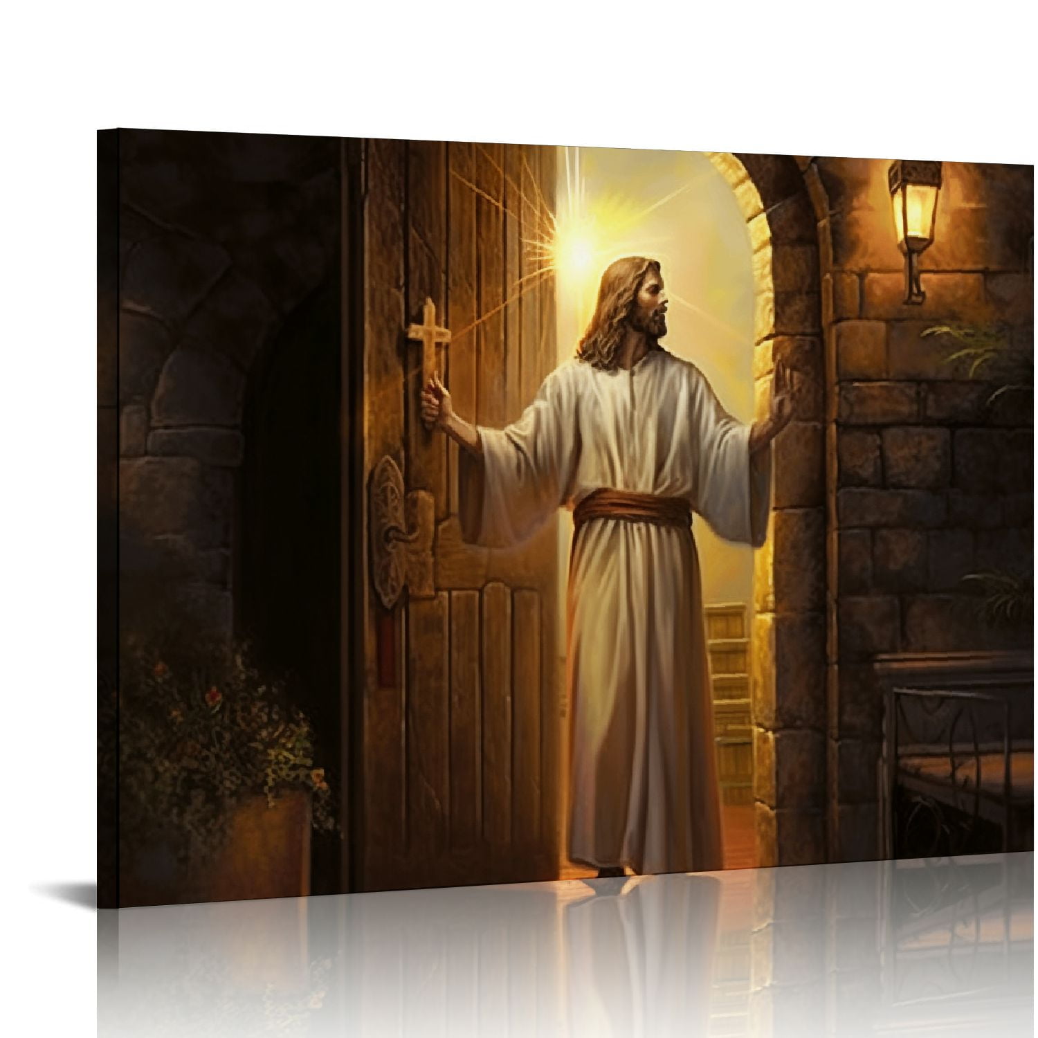 Nawypu Jesus Wall Art Jesus Christ Knock Door Pictures Wall Decor ...