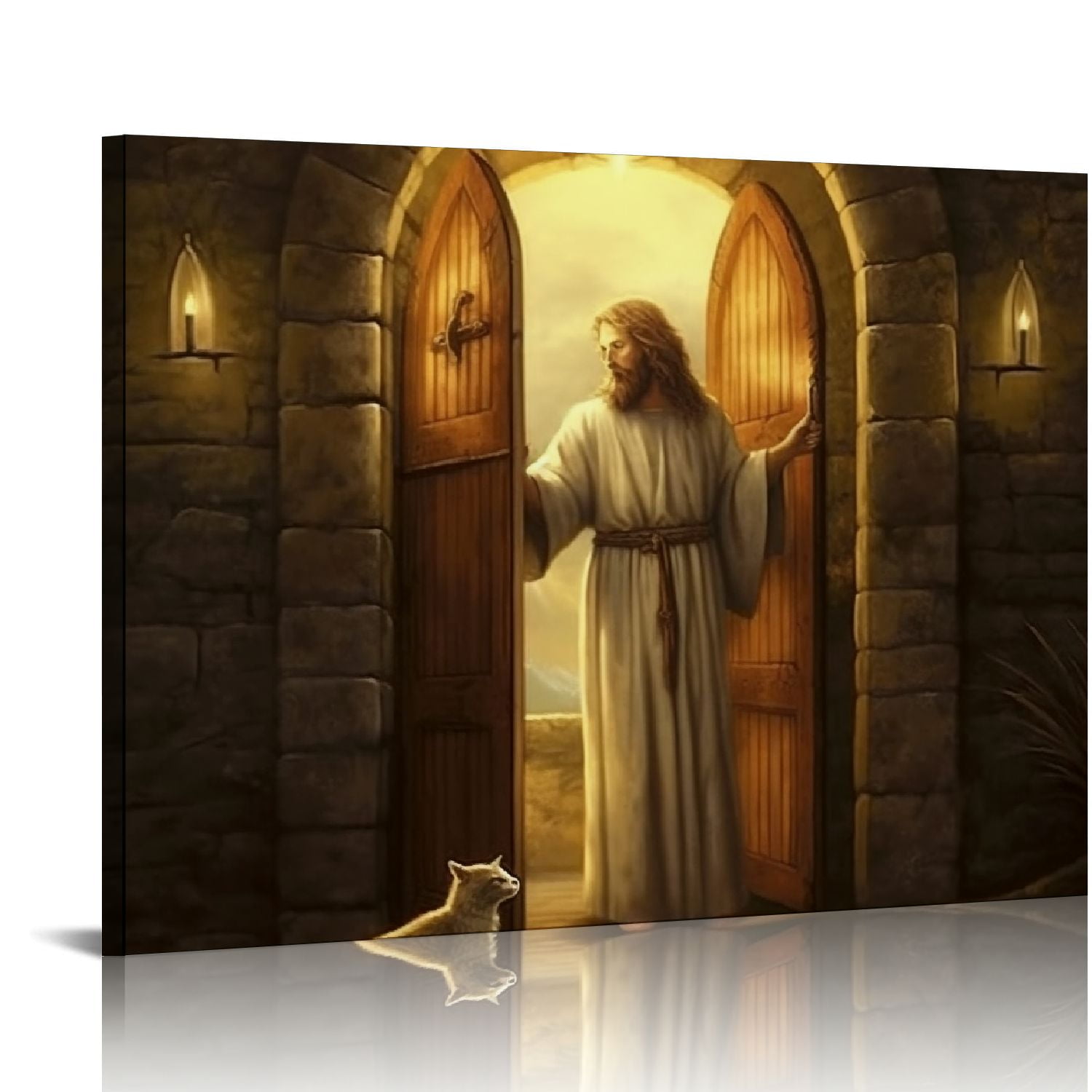 Nawypu Jesus Wall Art Jesus Christ Knock Door Pictures Wall Decor ...