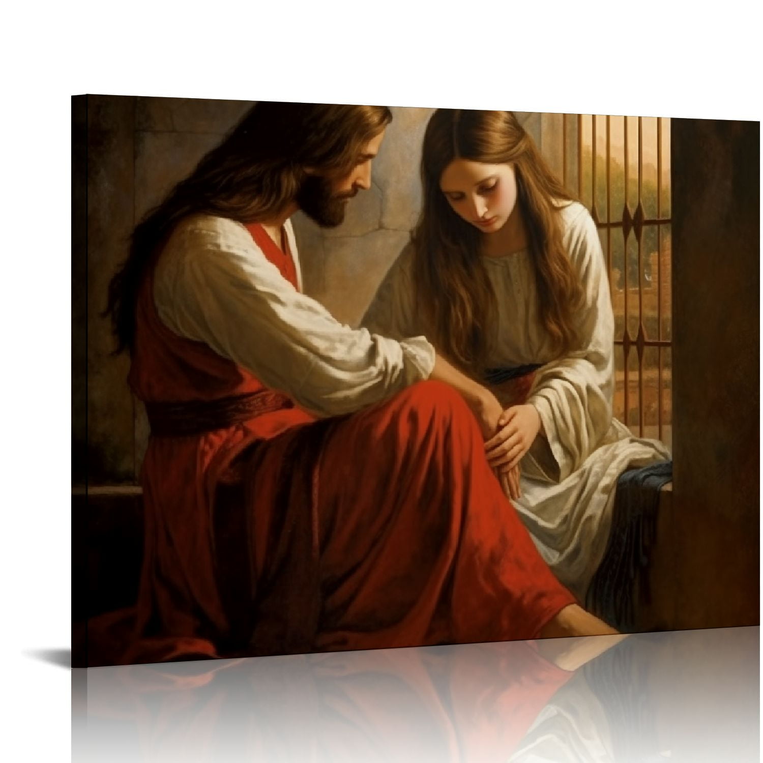 Nawypu Jesus and Mary Magdalene Poster Canvas Print Painting Picture Wall Art Bedroom Living ...