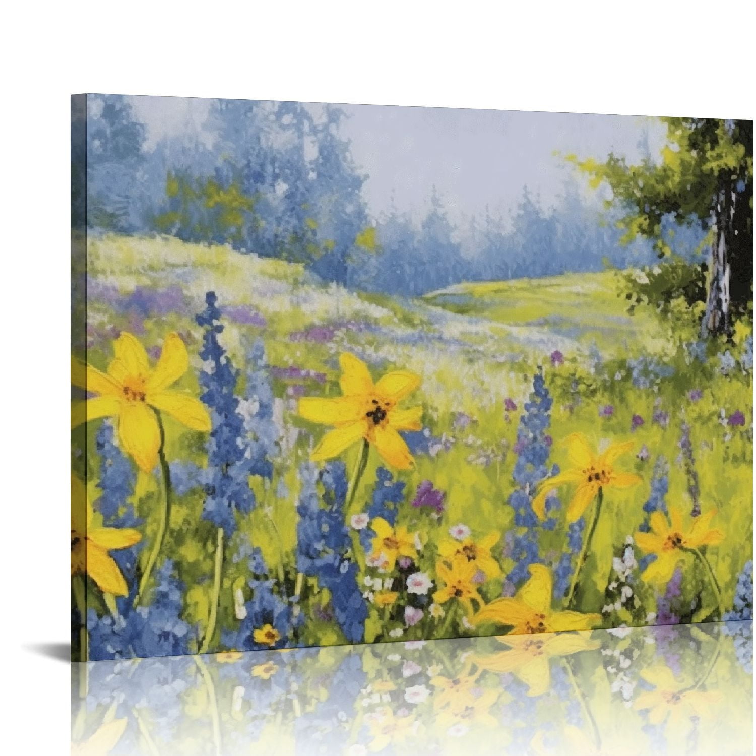 Nawypu Joyful in July III Canvas Wall Art Print, Floral Artwork ...