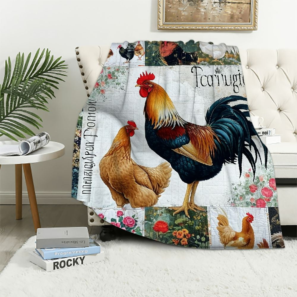 Nawypu Just A Girl Who Loves Chickens Throw Blanket Soft Farm Chicken ...