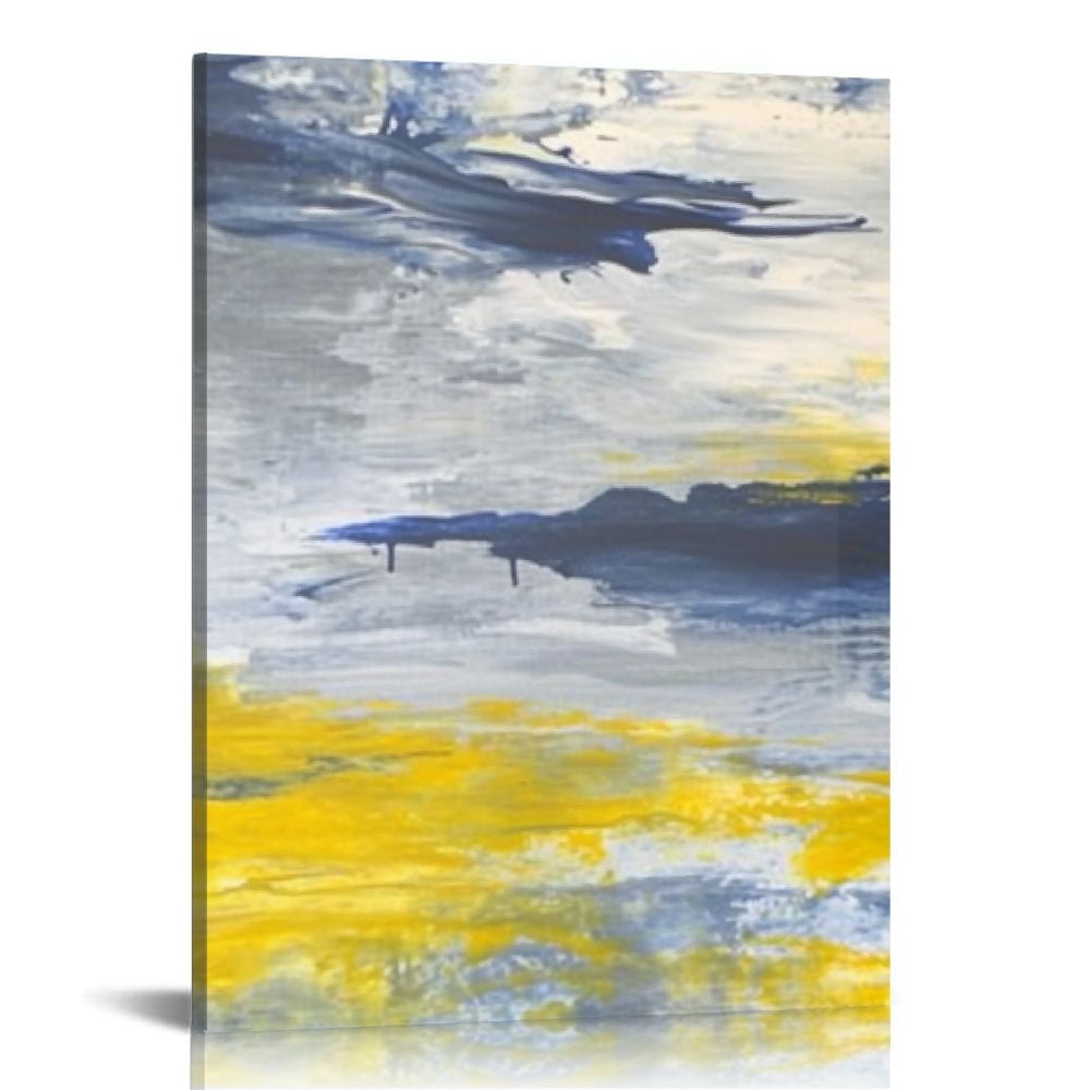 Nawypu Kaupuar Canvas Wall Art Abstract,Yellow Wall Art Paintings for ...