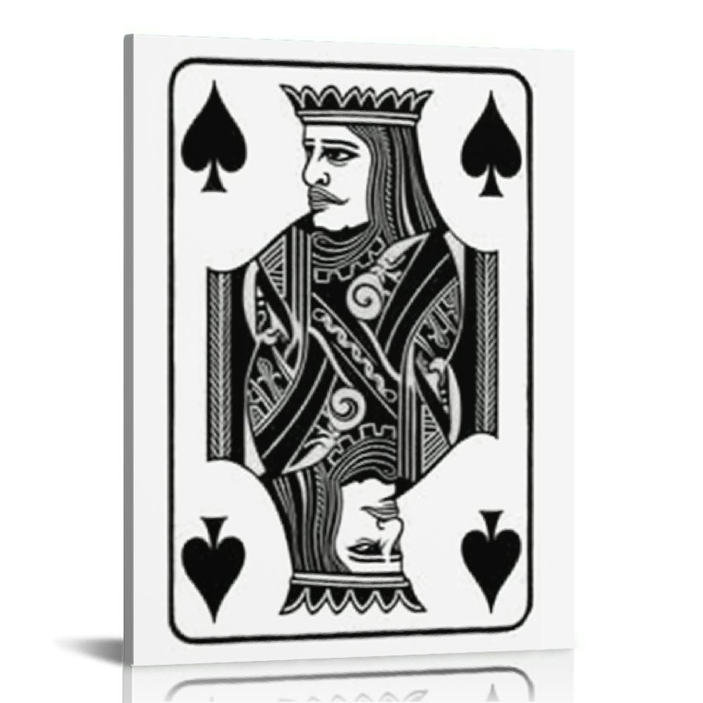 Nawypu King Queen Poker Posters Trendy Wall Art Canvas Print Game Room ...