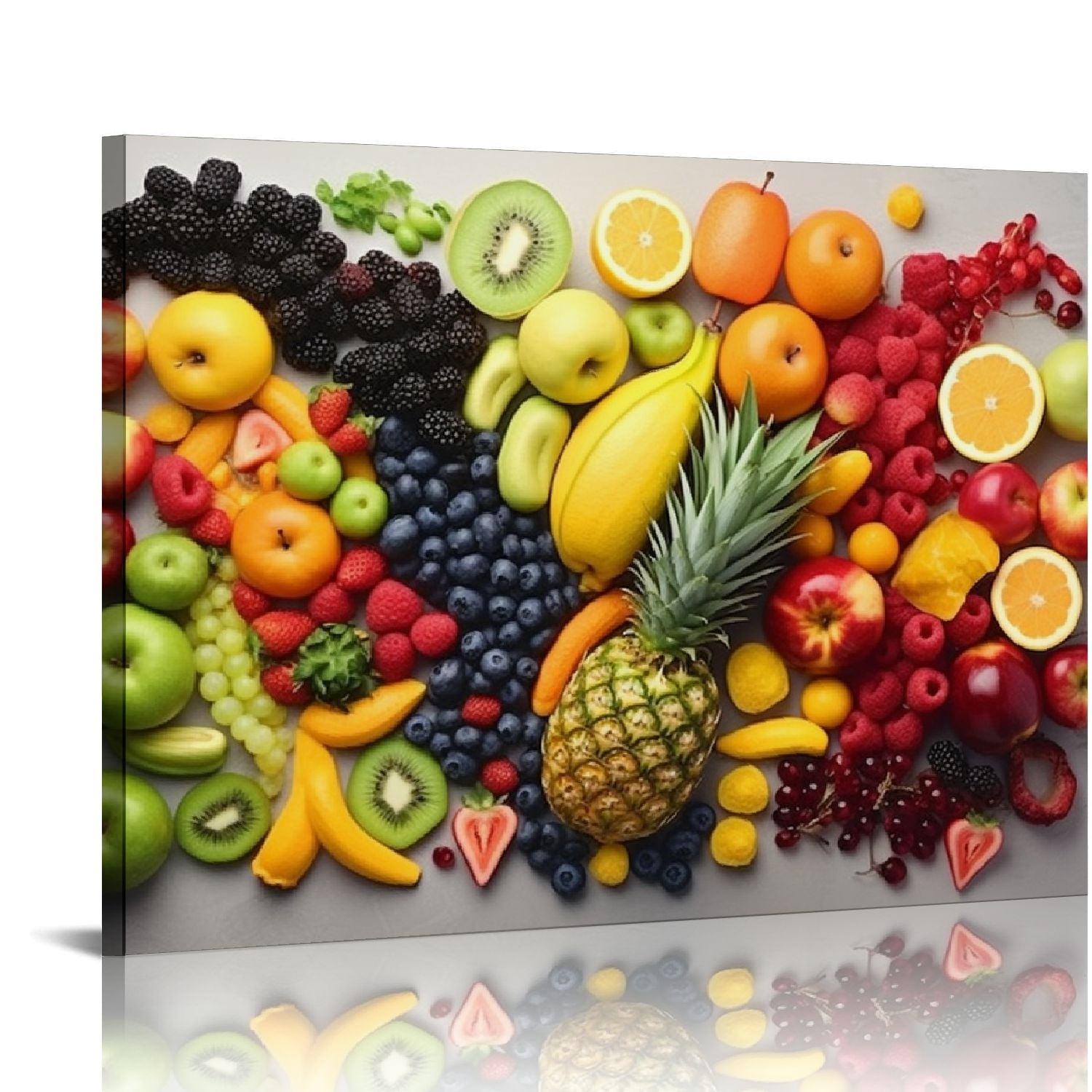 Nawypu Kitchen Canvas Wall Art Colorful Various Fruit Canvas Wall Art ...