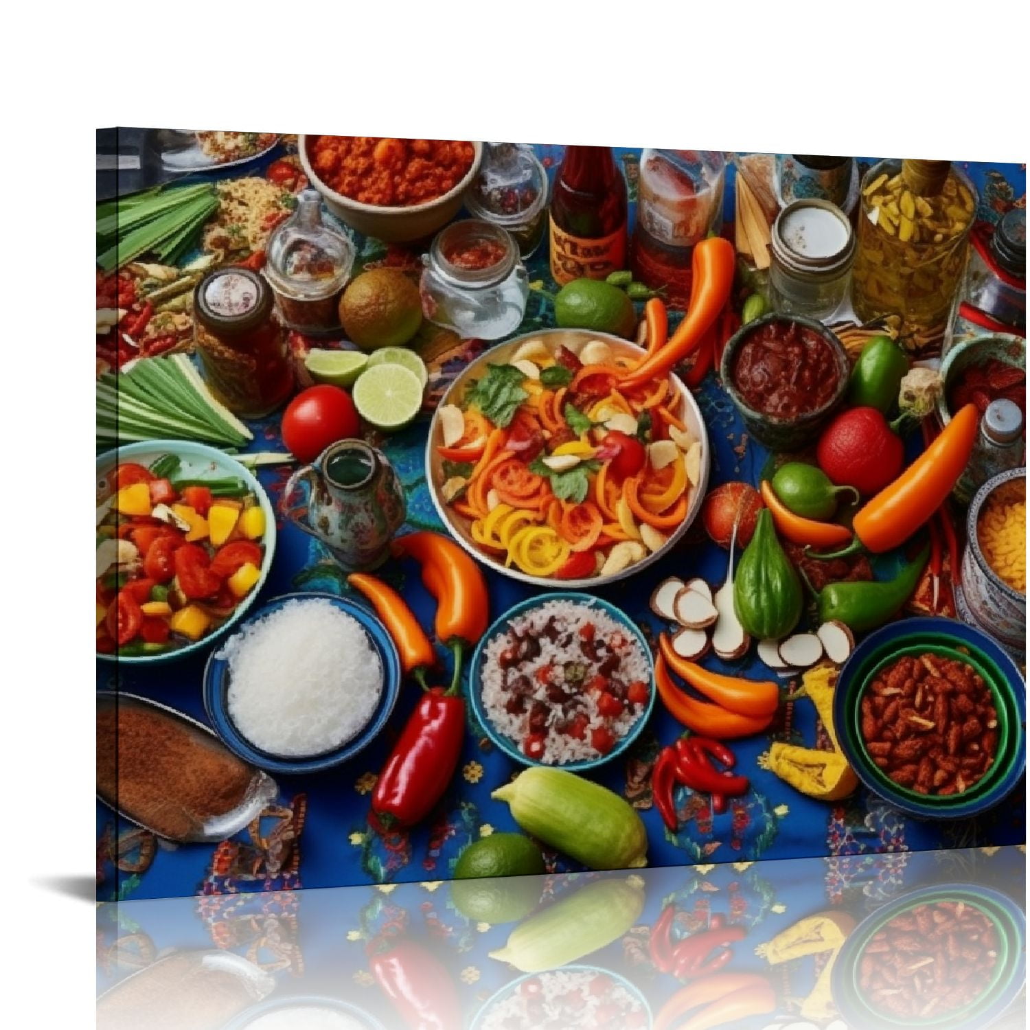 Nawypu Kitchen Canvas Wall Art, Healthy Food Vegetable Art Print ...