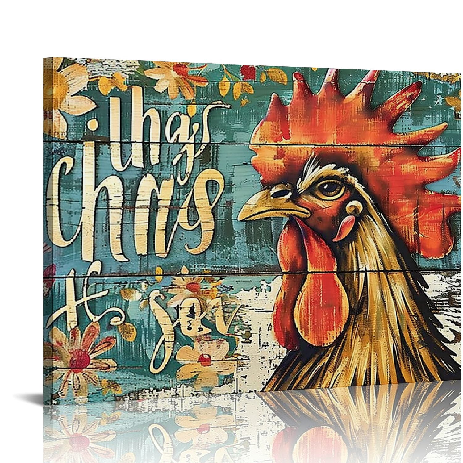 Nawypu Kitchen Rooster Canvas Wall Art Painting Good Morning This Is ...