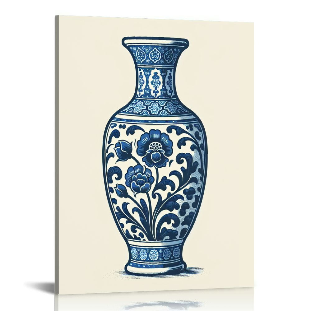 Nawypu Kitchen Wall Art Canvas,Farmhouse Living Room Decor,China Vase ...