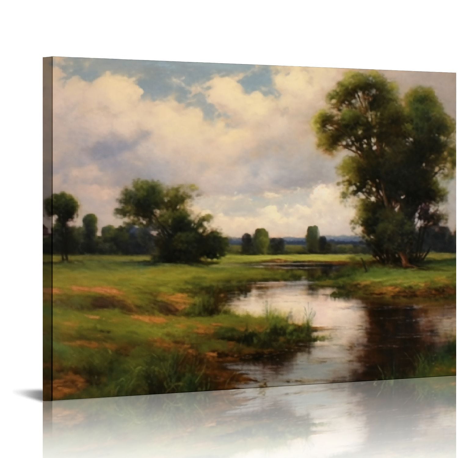 Nawypu Landscape Canvas Wall Art Decor, Vintage Framed Wall Art for ...