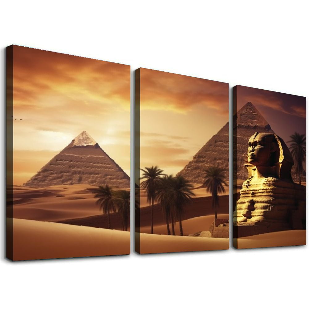 Nawypu Landscape Poster Ancient Egypt Pyramids Canvas Print Modern Wall ...
