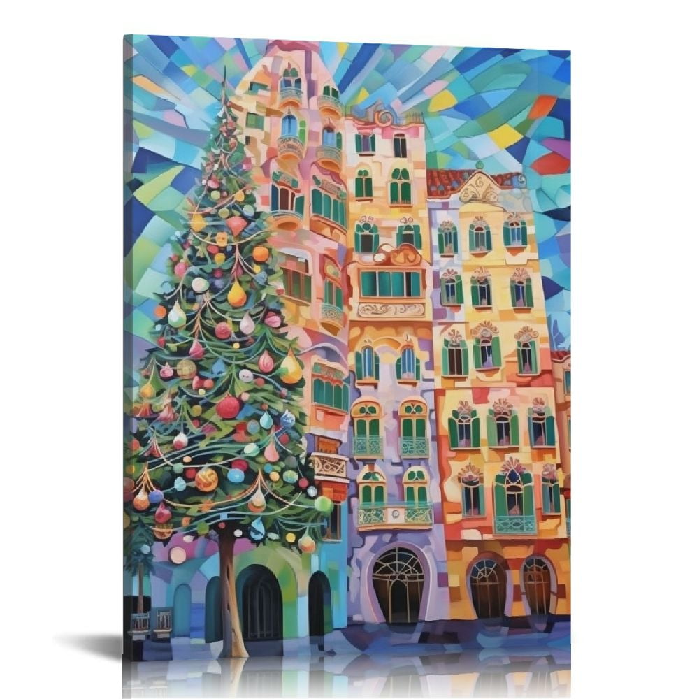 Nawypu Landscape Poster Gaudi Barcelona Art Posters Canvas Wall Art ...
