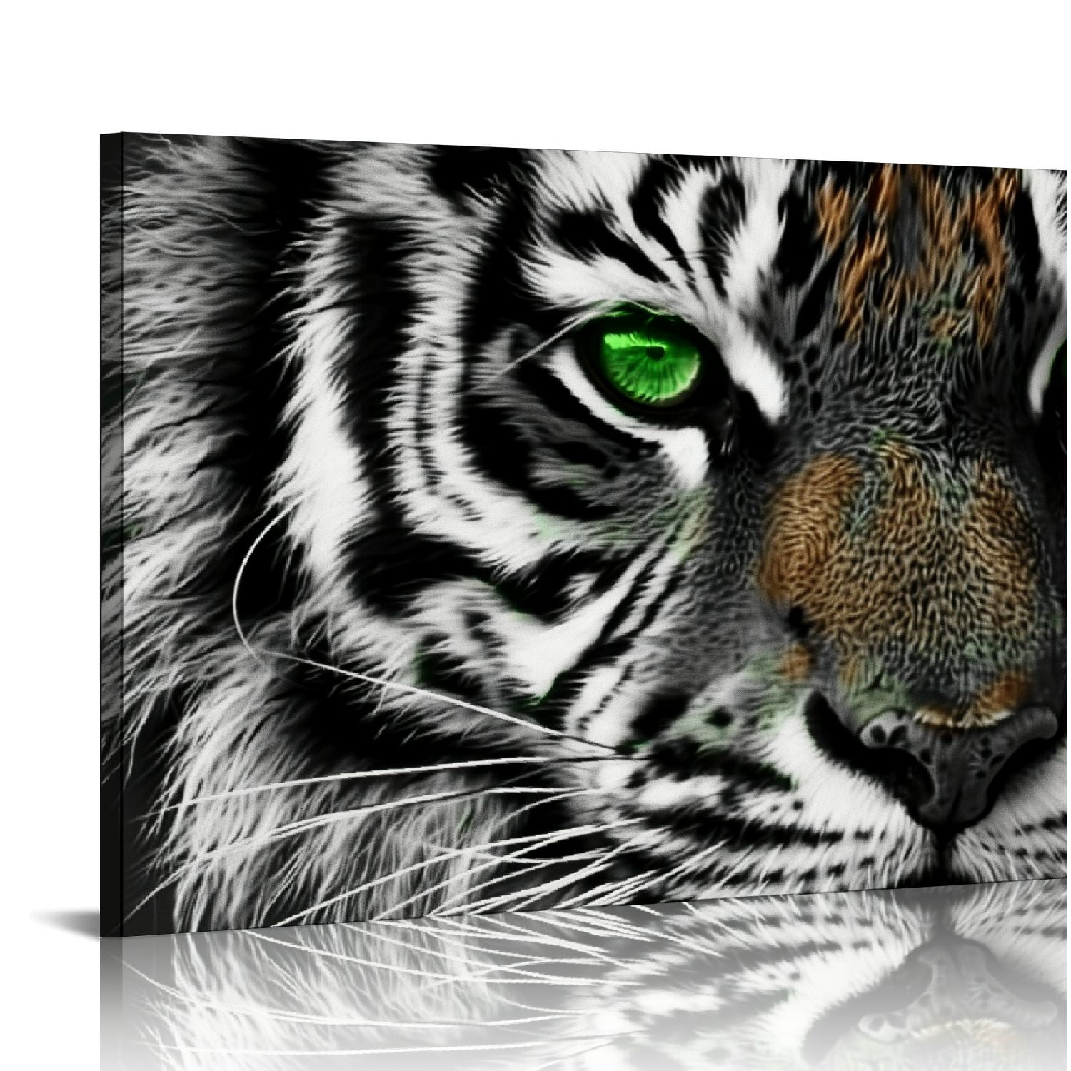 Nawypu Large 3 Pieces Canvas Prints Wall Art Green Eyed Tiger Poster ...