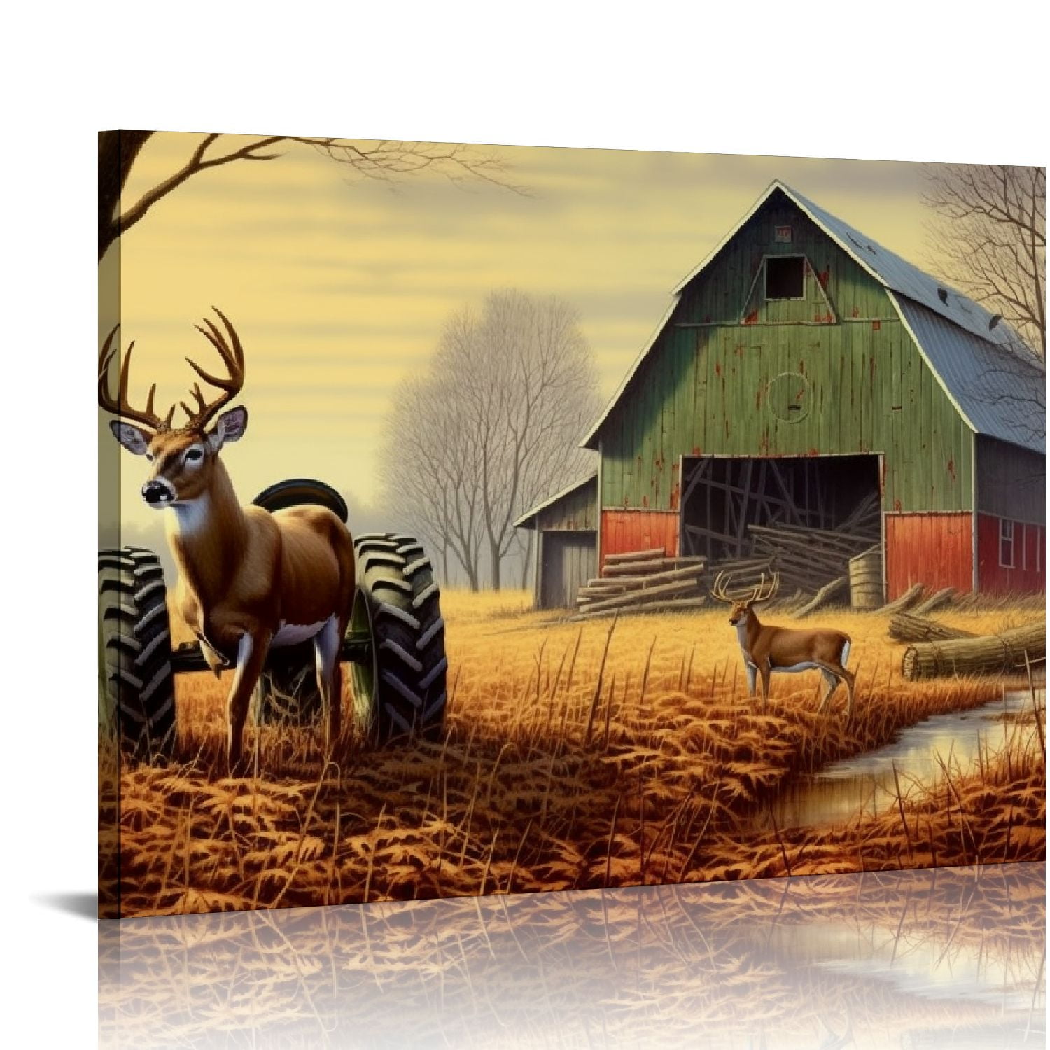 Nawypu Large Deer Wall Art for Living Room Canvas Prints Decor ...