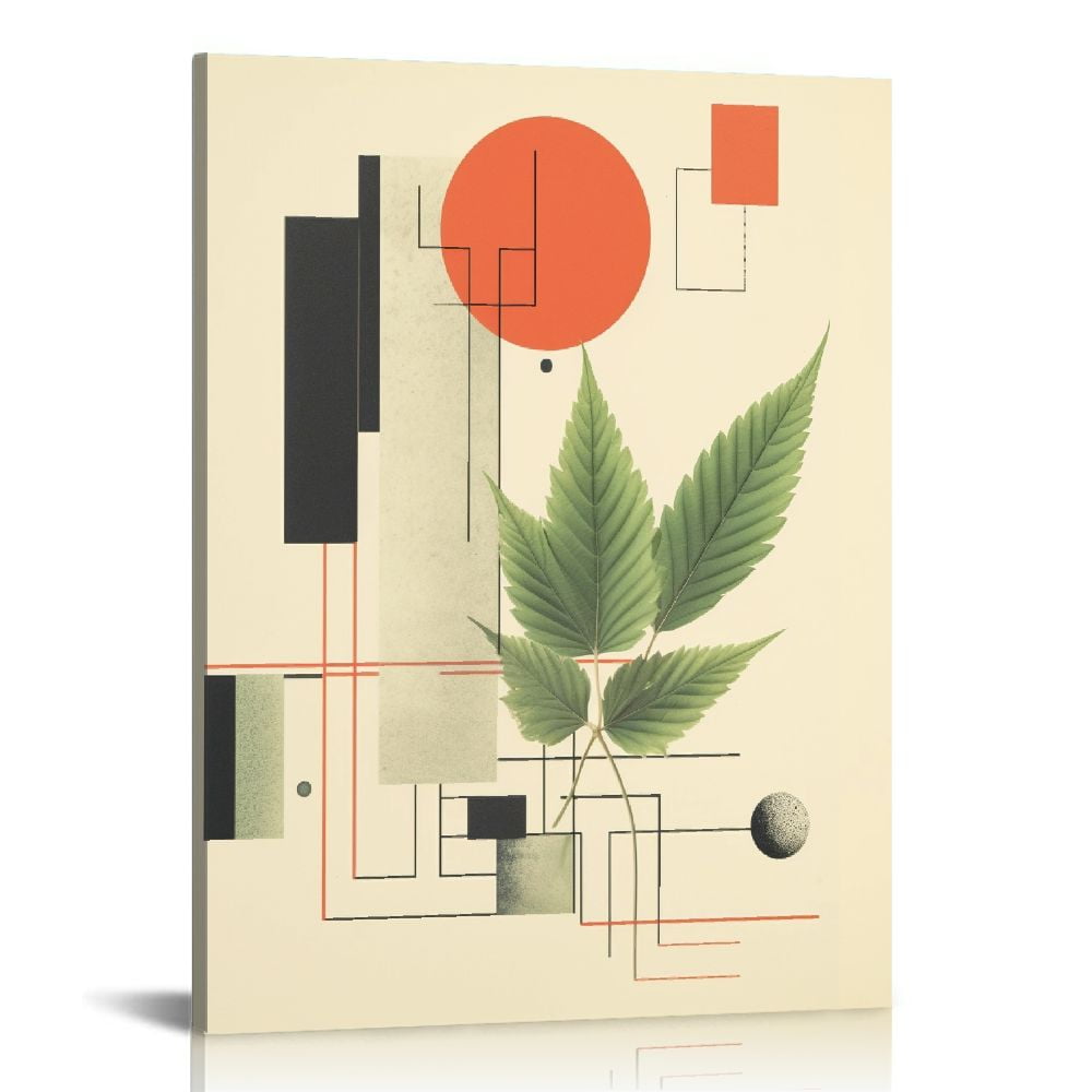 Nawypu Large Framed Boho Canvas Wall Art Set of 3, Mid Century Modern ...