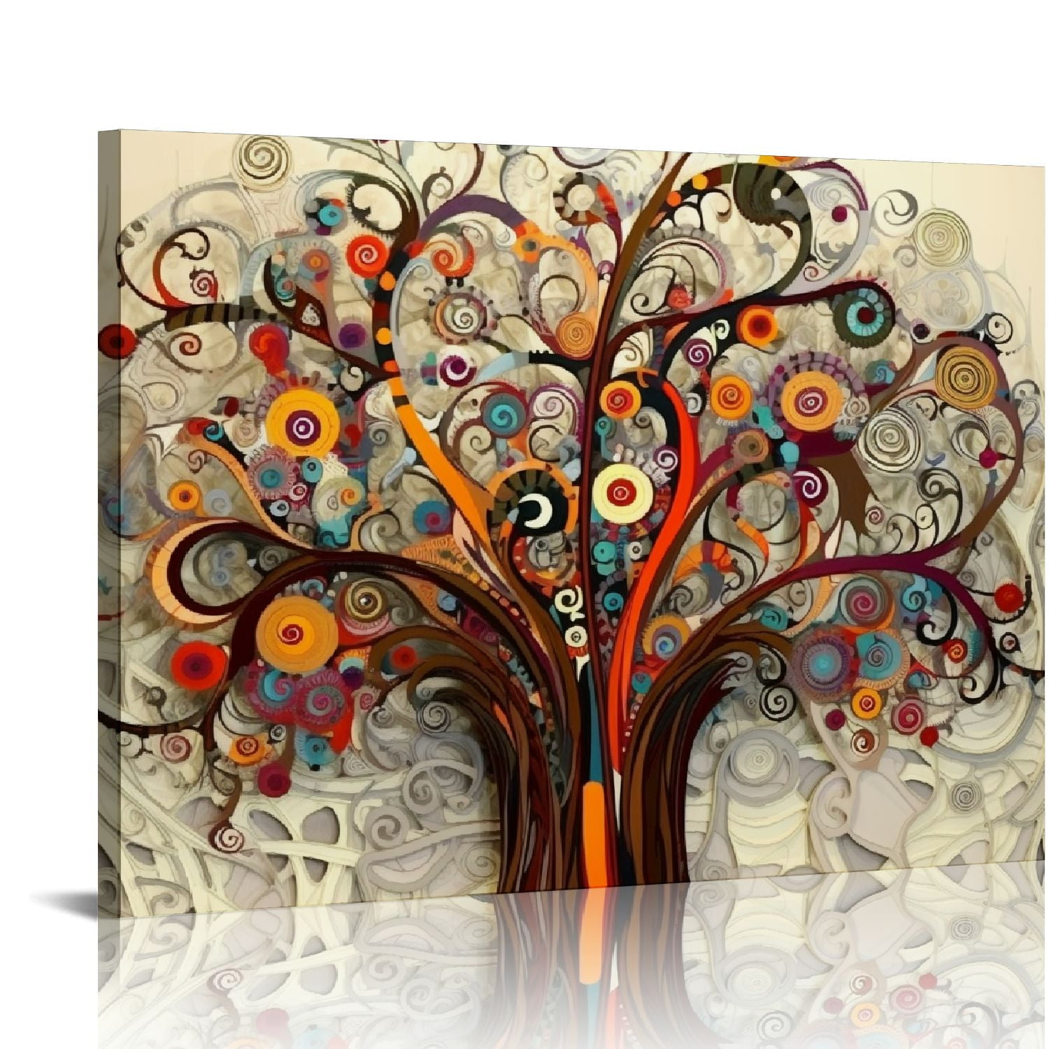Nawypu Large Framed Tree of Life Prints Wall Art Canvas Painting ...