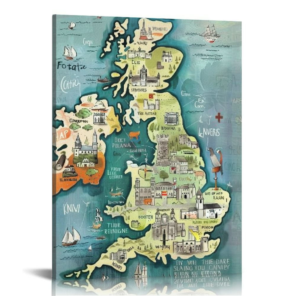 Nawypu Large Map of Ireland Print, Ireland Poster, Large Ireland Art ...