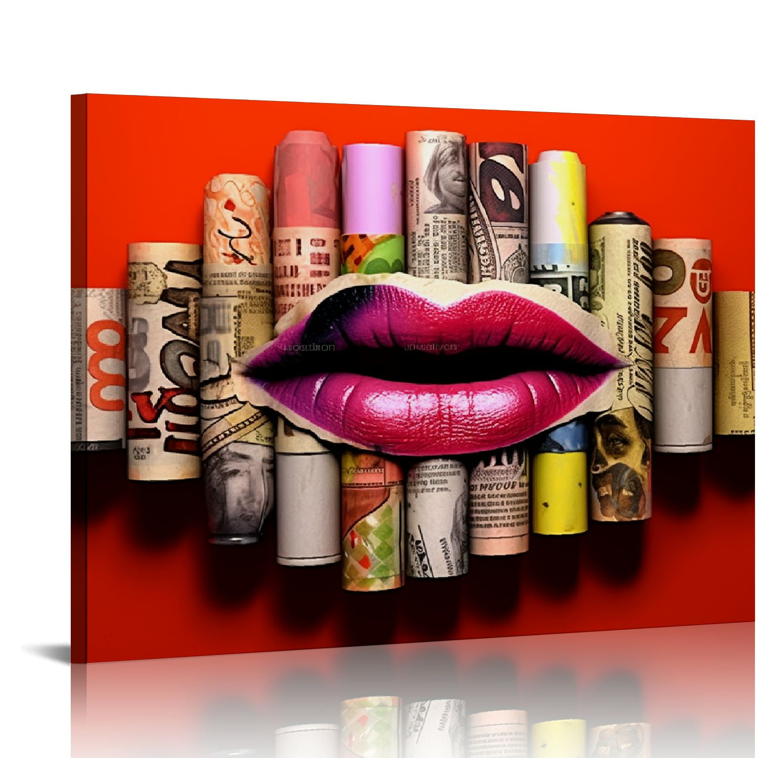 Nawypu Large Size Canvas with Rolled Wall Art Abstract Creative Modern Home Decor Artwork for ...