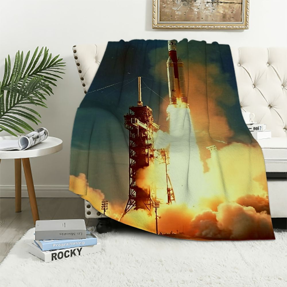 Nawypu Launch of Rocket Throw Blanket Super Soft Plush Throw Blanket ...