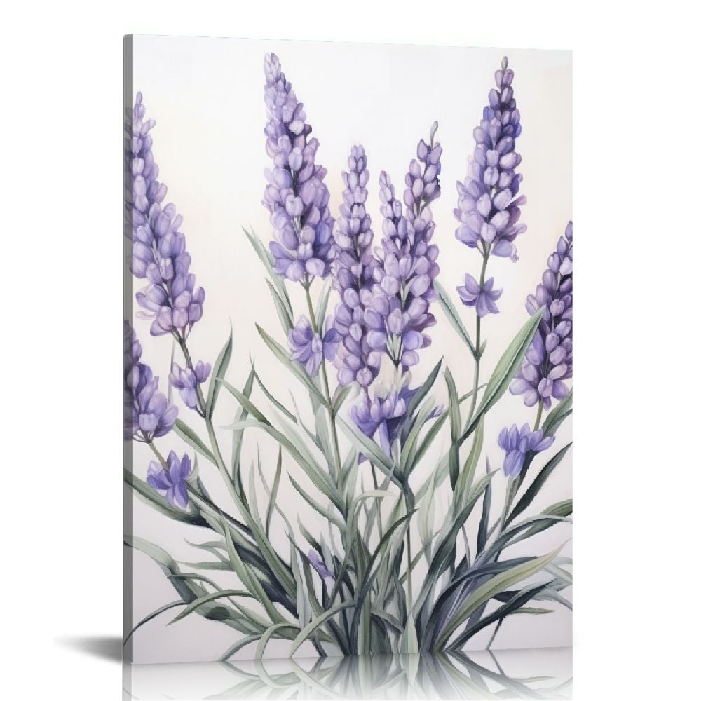 Nawypu Lavender Canvas Wall Art Purple Flower Picture Print Floral ...