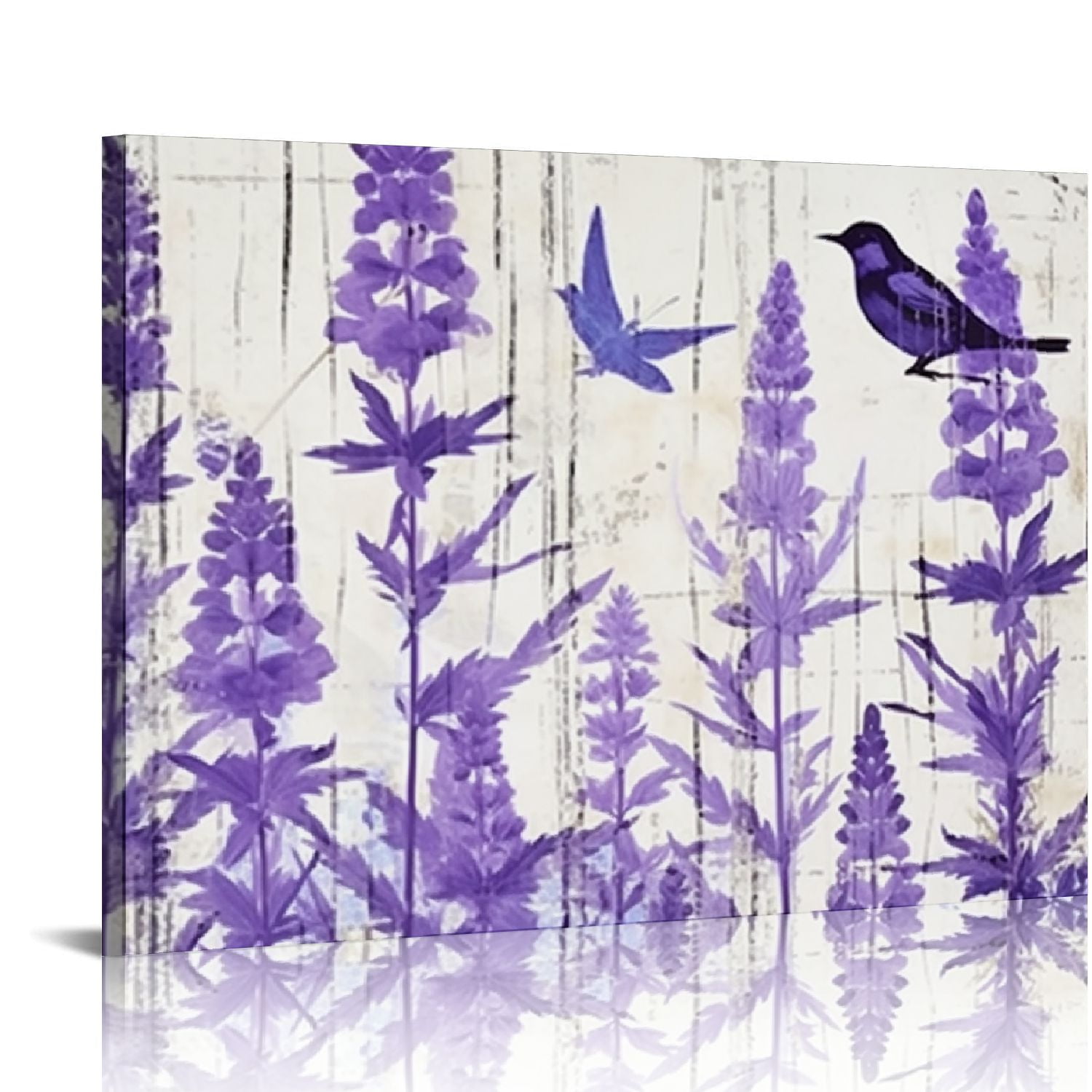 Nawypu Lavender Canvas Wall Art Purple Flower Pictures Farmhouse Floral ...