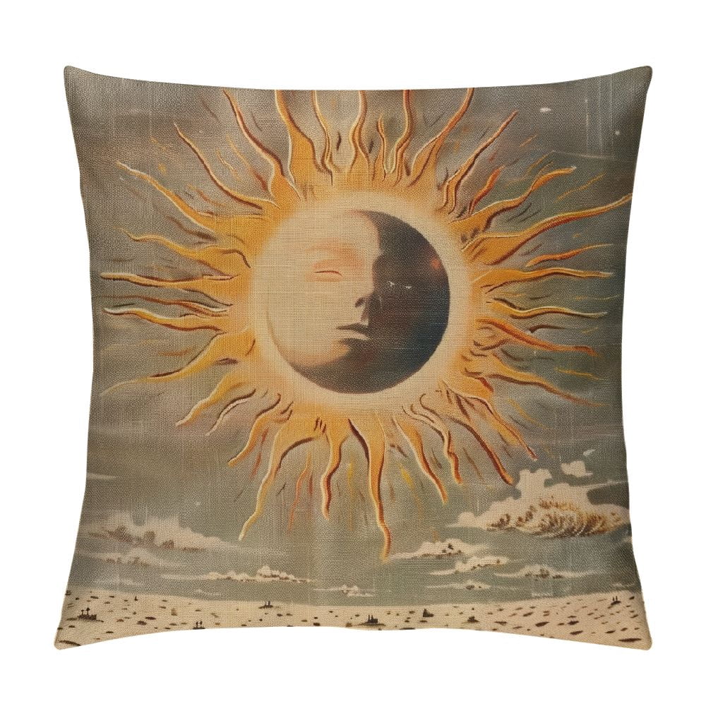 Nawypu Le Soleil La Luna Tarot Sun and Moon Mystic Decorative Throw ...