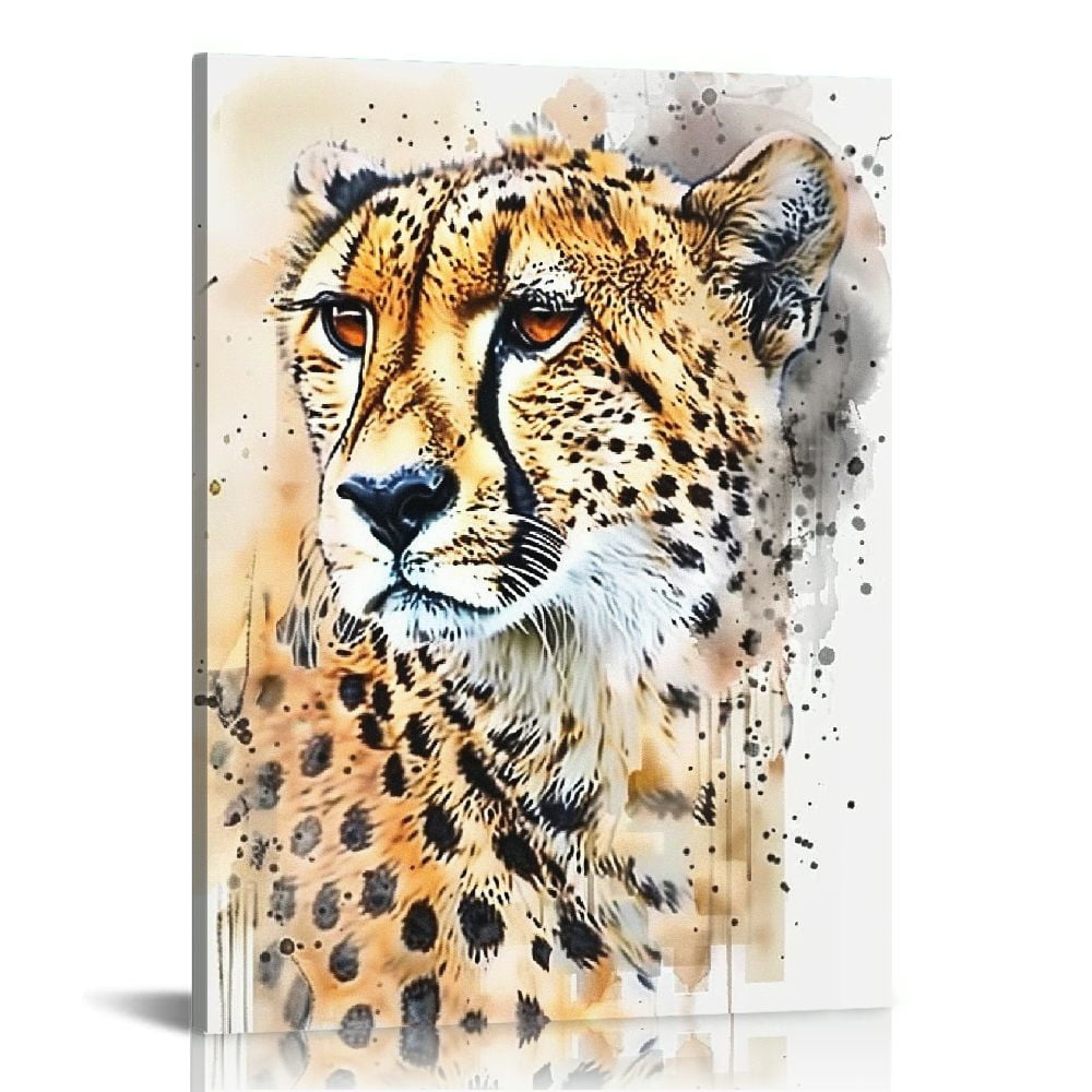 Nawypu Leopard Canvas Prints Wall Art Abstract Animal Wall Pictures ...