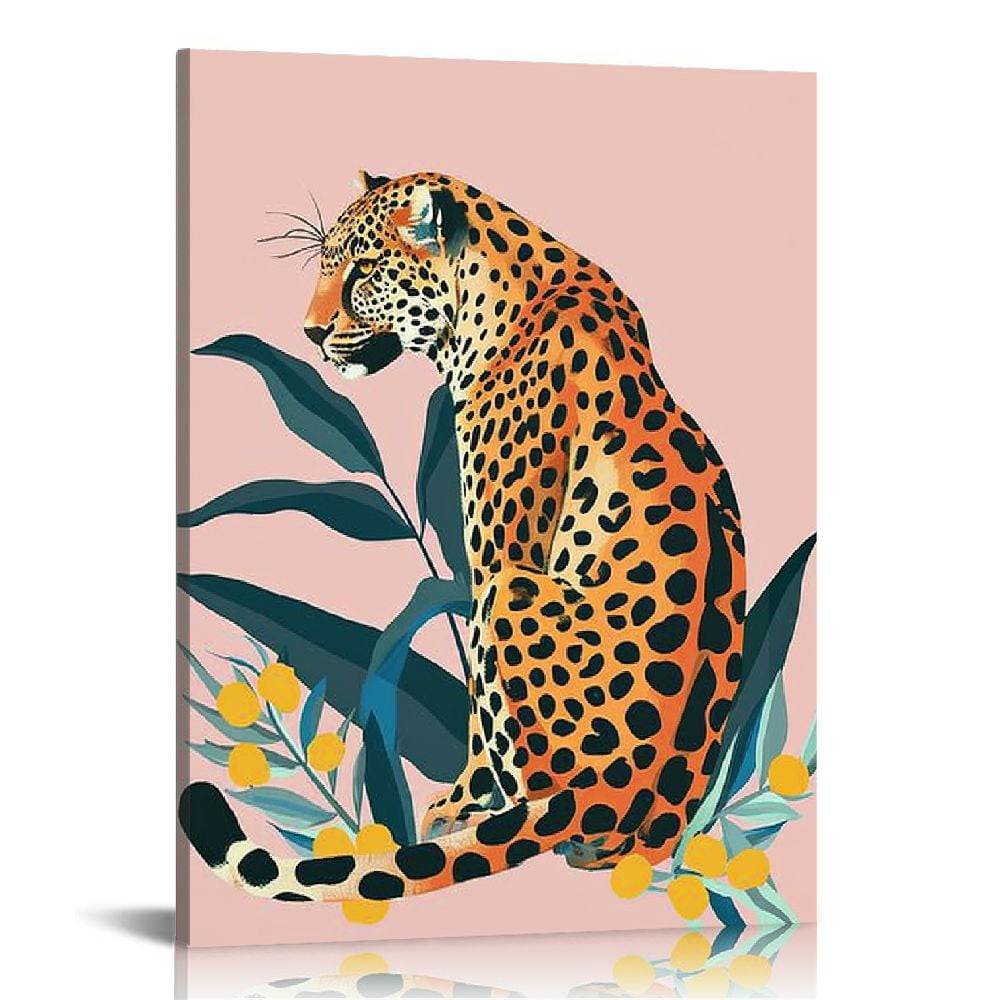 Nawypu Leopard Wall Art Boho Poster Jungle Animal Pictures for Bedroom ...