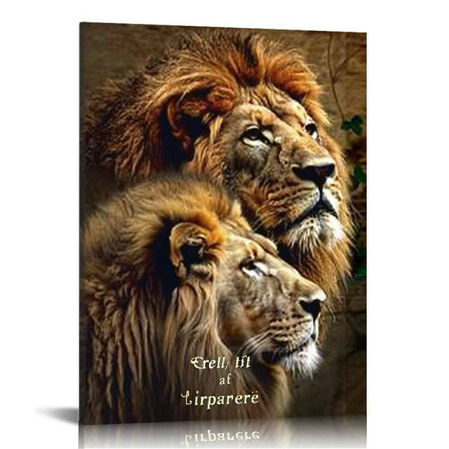 Nawypu Lion And Lioness Wall Art Prints Framed I Choose To Live ...