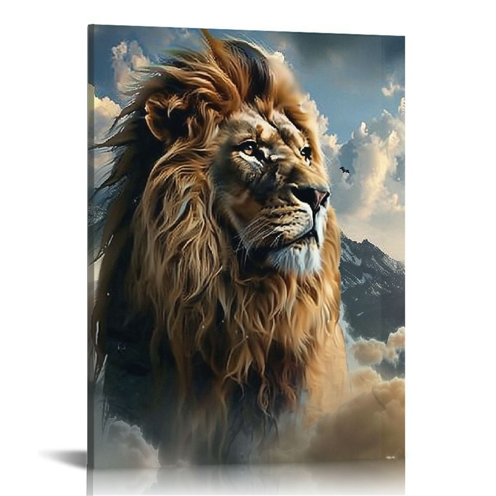 Nawypu Lion Canvas Wall Art Office Motivational Quotes Poster Print ...