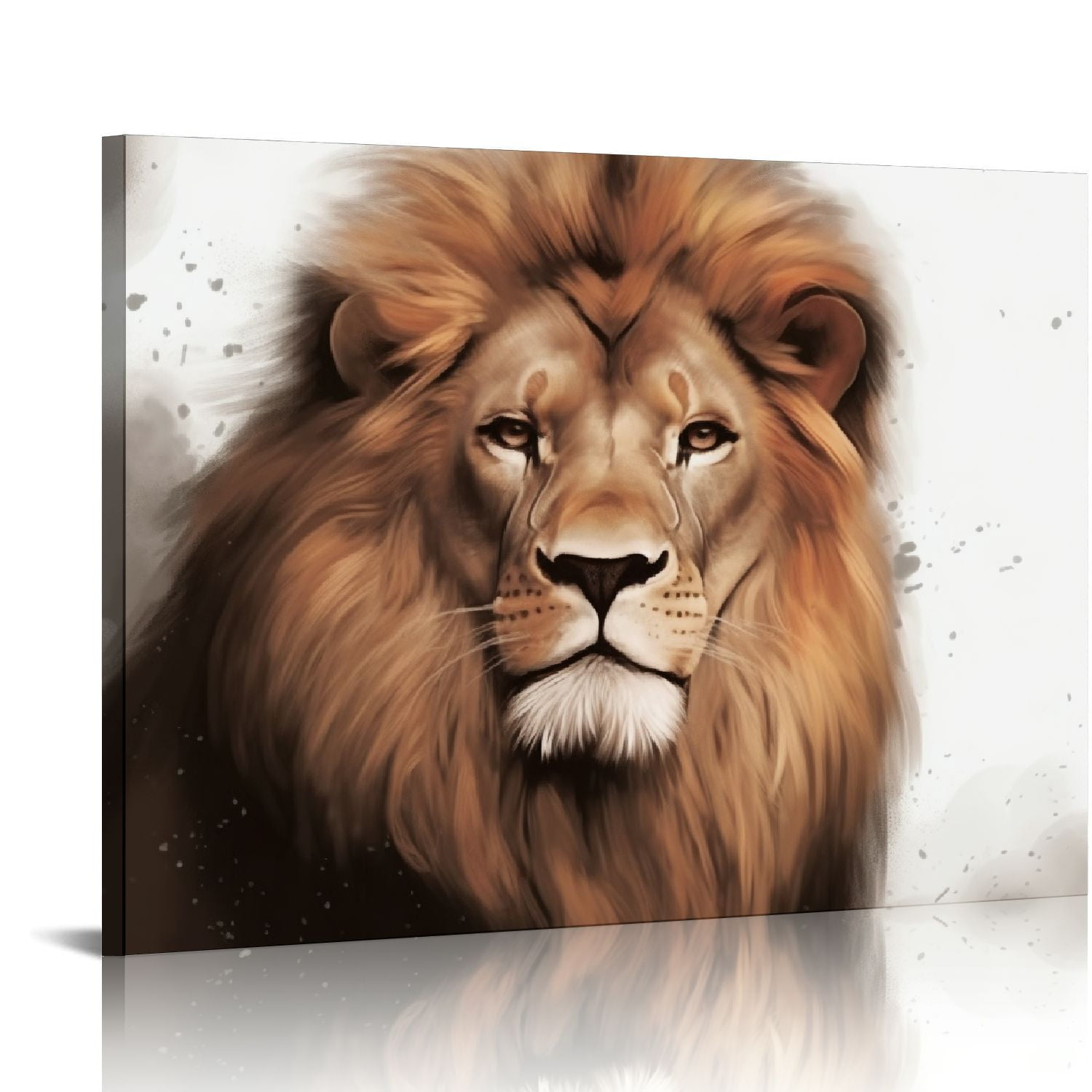 Nawypu Lion Wall Art Lions Canvas Wall Art the Pictures Print On Canvas ...