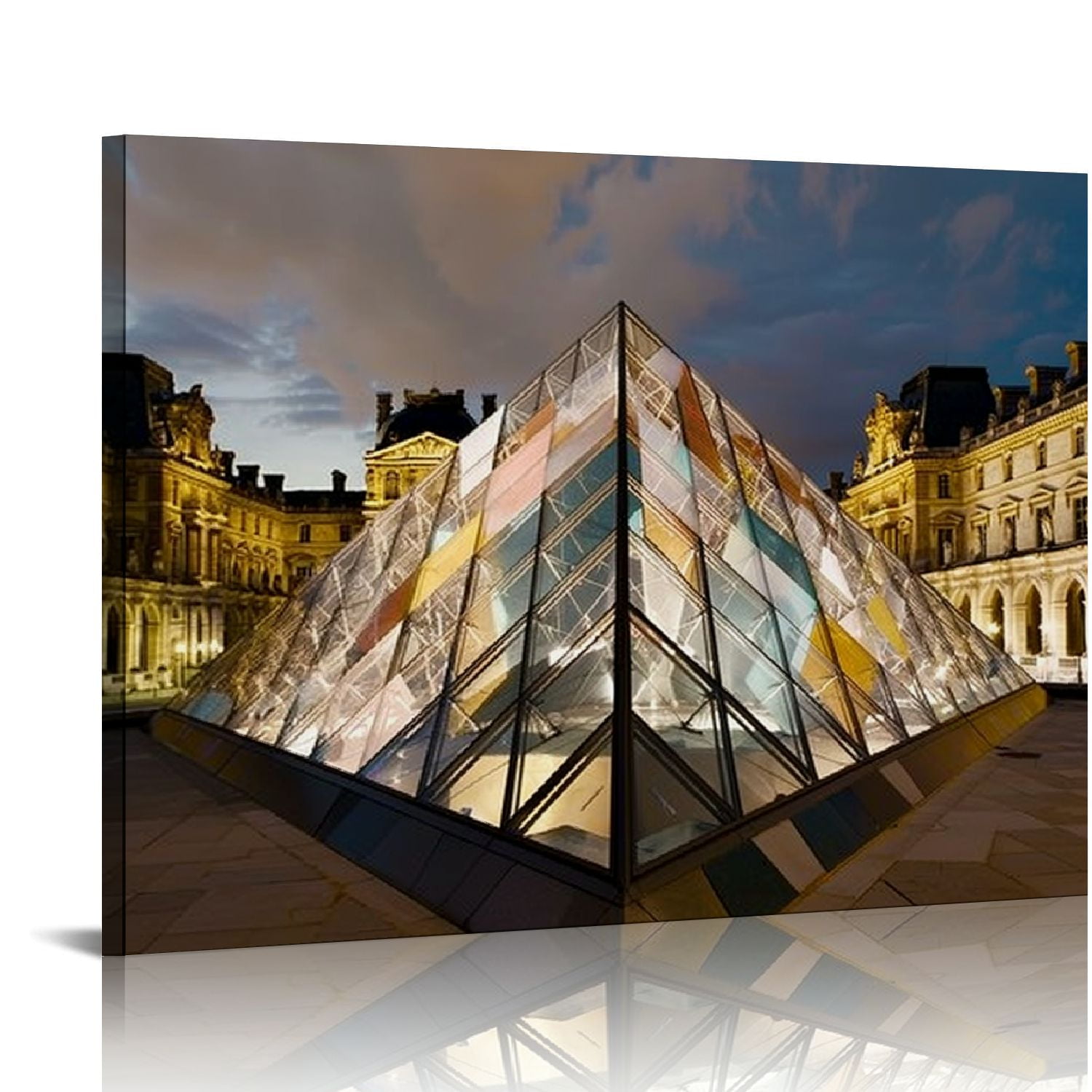 Nawypu Louvre Pyramid Blanchette Photography,Canvas Wall Art - Walmart.com