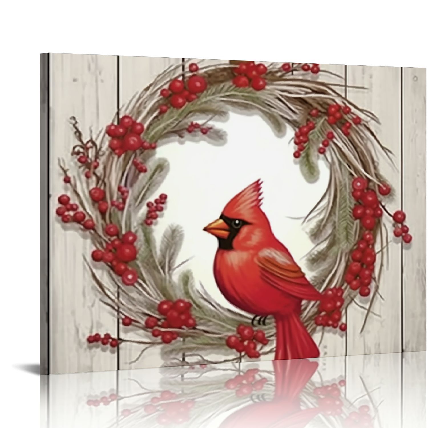 Nawypu Love Wall Art Decor Set Red Cardinal Birds and Flowers Canvas ...