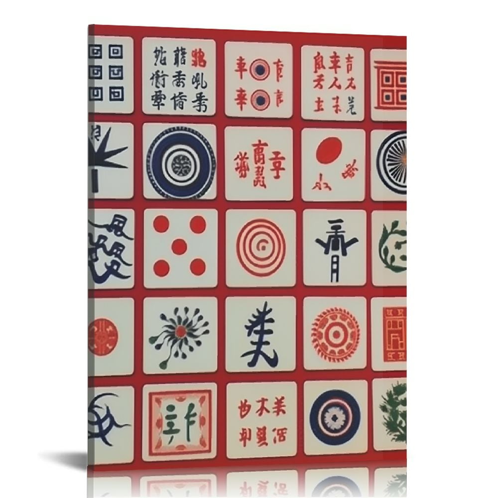 Nawypu Mahjong Poster Wall Art Poster Canvas Painting Posters and ...