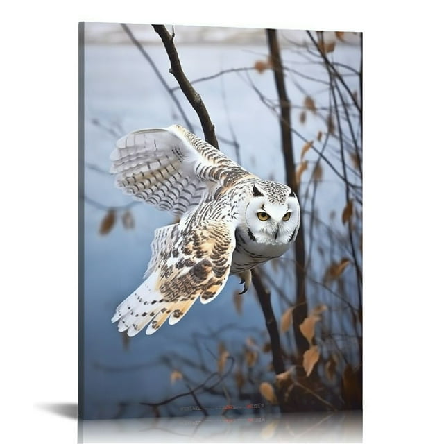 Nawypu Majestic Snowy Owl Flying Wingspan Wildlife Photography Wood ...