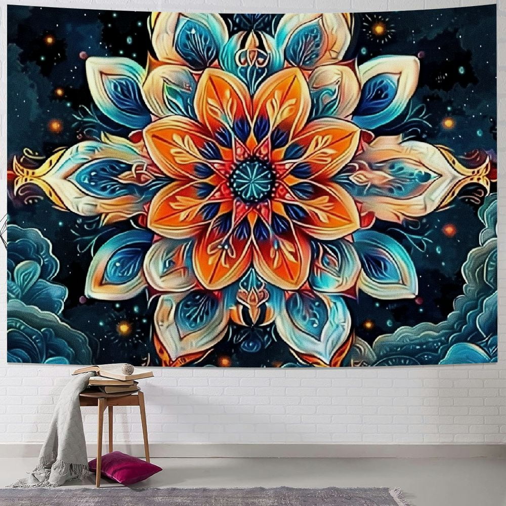 Nawypu Mandala Tapestry Bohemian Hippie Mandala Tapestry Psychedelic ...