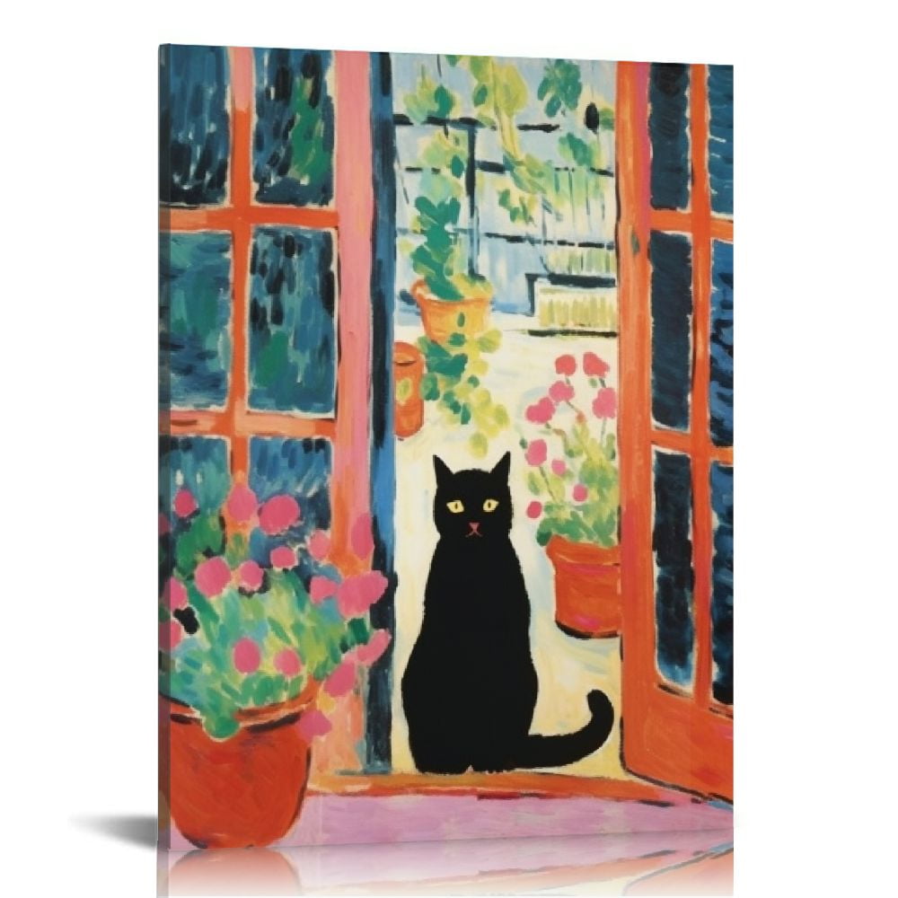 Nawypu Matisse on Canvas Wall Art Matisse Famous Open Window Black Cat ...