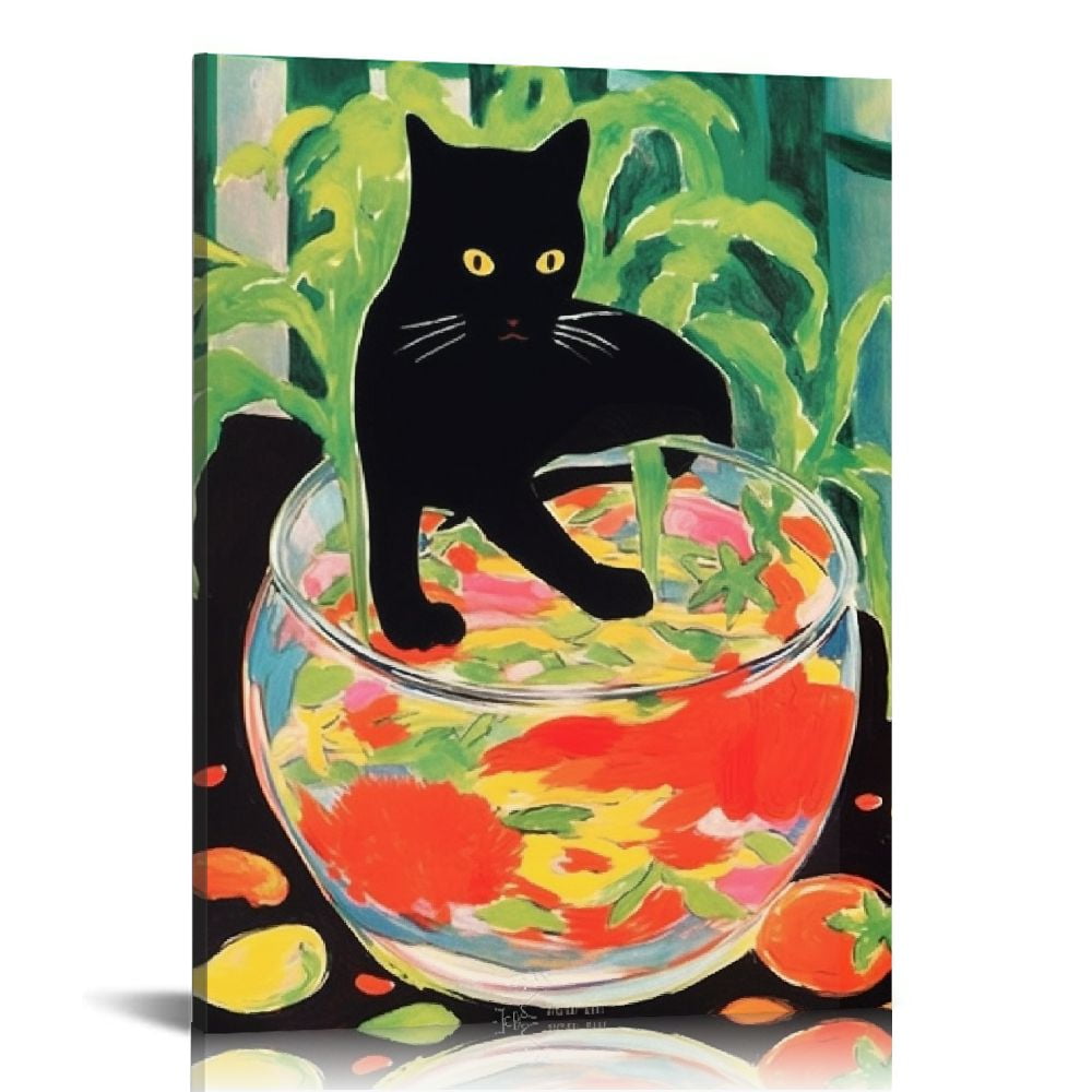 Nawypu Matisse Cat Wall Art Prints - Henri Matisse Goldfish With Black ...
