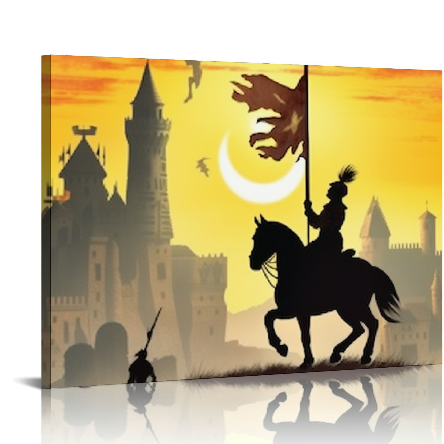 Nawypu Medieval Prints Glossy Wall Art Decor Photos Jousting Horsemen ...