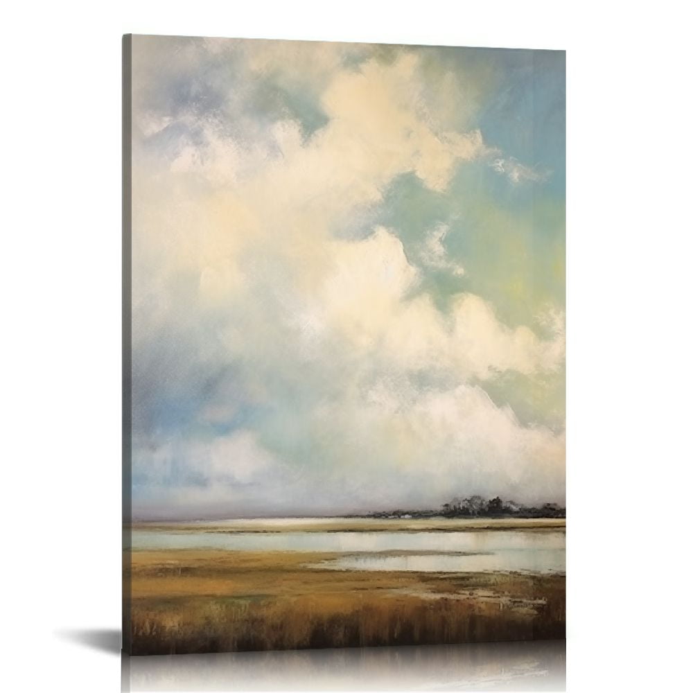 Nawypu Mellow Island Landscape Deep Dark Waters Cloudy Sky, White ...