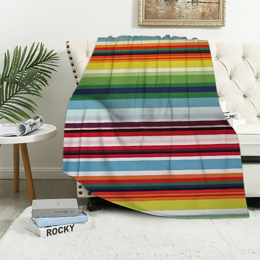 Nawypu Mexican Style Throw Blanket Mexican Traditional National Blanket ...