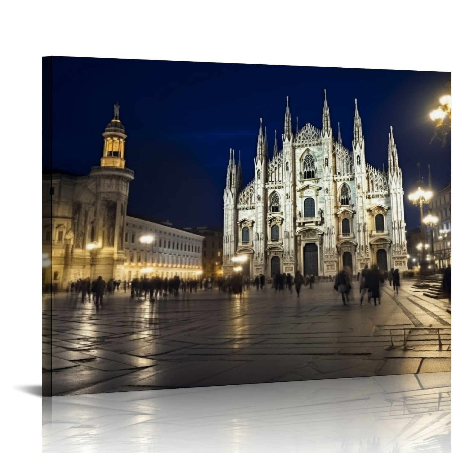 Nawypu Milan Night Wall Art Canvas Prints Poster For Home Office ...