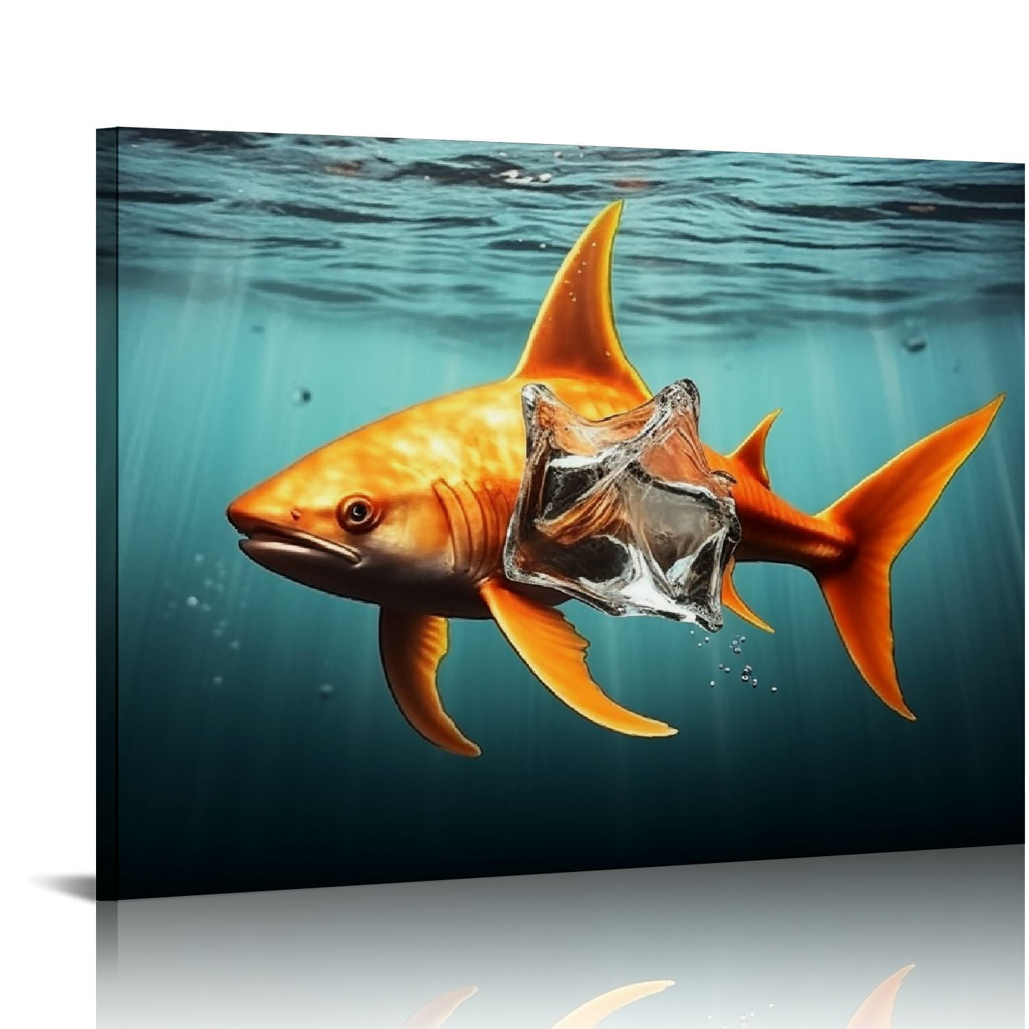 Nawypu Mindset is Everything Golden Fish Swimming Wall Art Poster Decor ...
